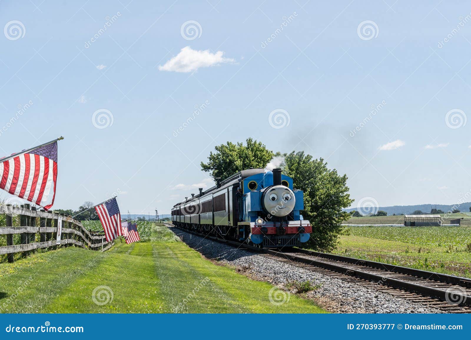 Thomas the Tank Engine Pulls into the Train Station, Lancaster ...