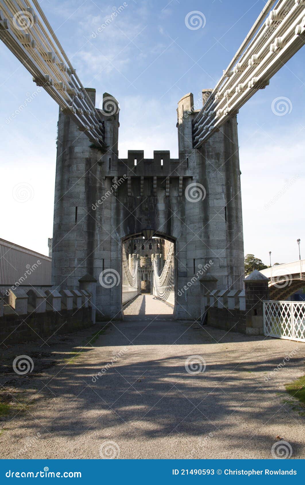 Thomas Telford Suspension Bridge Stock Image - Image of cable ...