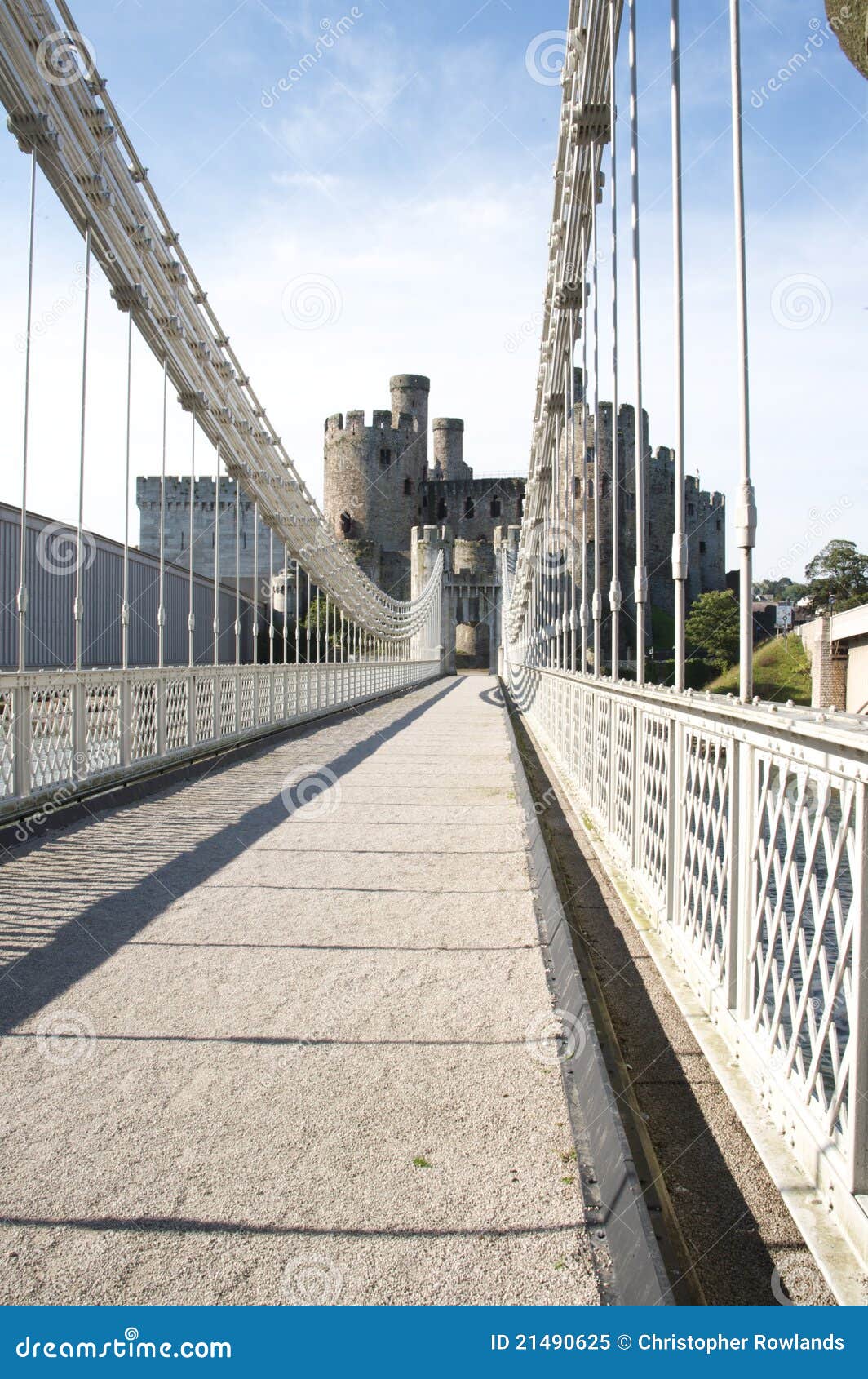 Thomas Telford Suspension Bridge Stock Image - Image of holiday, cable ...