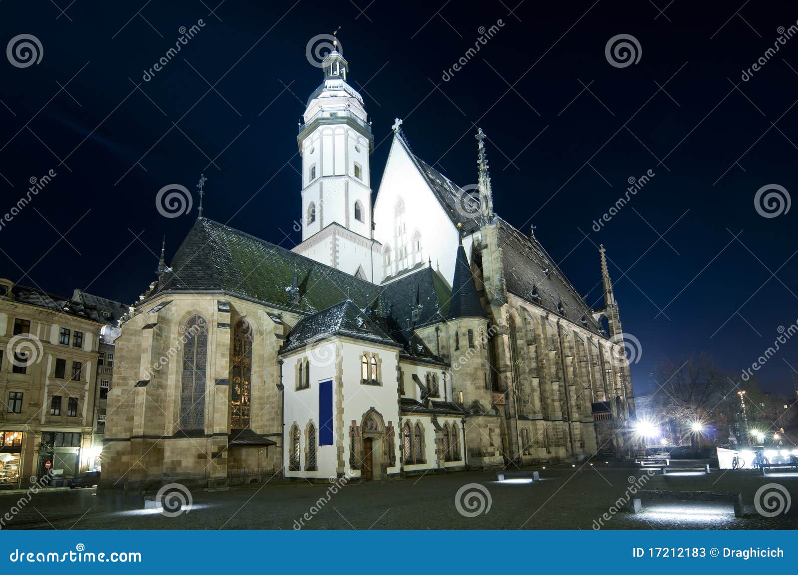 Thomaskirche in leipzig stock image. Image of church - 17212183