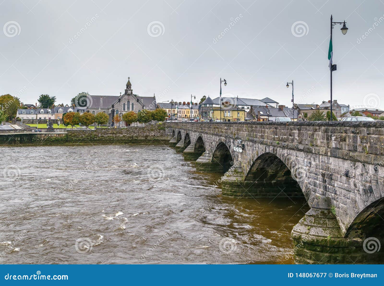 Thomond Bridge, Limerick, Ireland Stock Image - Image of architecture ...
