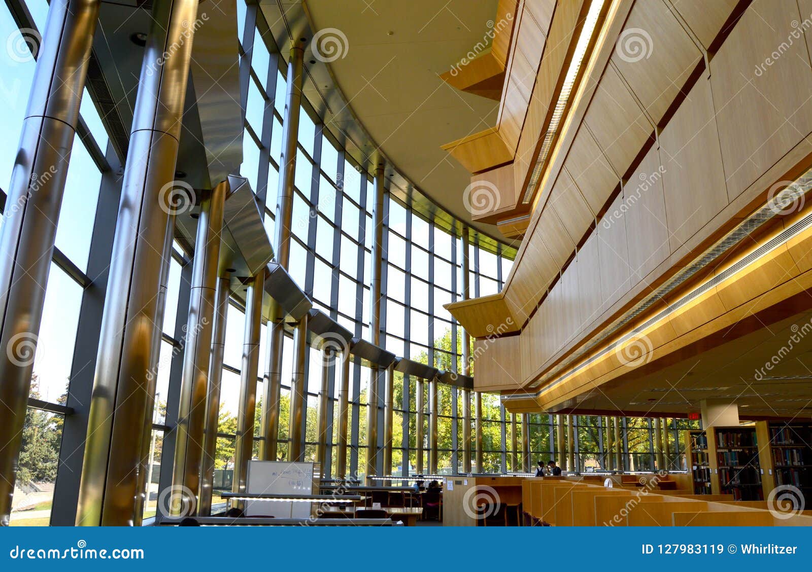 Thompson Library, Universidad De Michigan, Pedernal Imagen de archivo ...