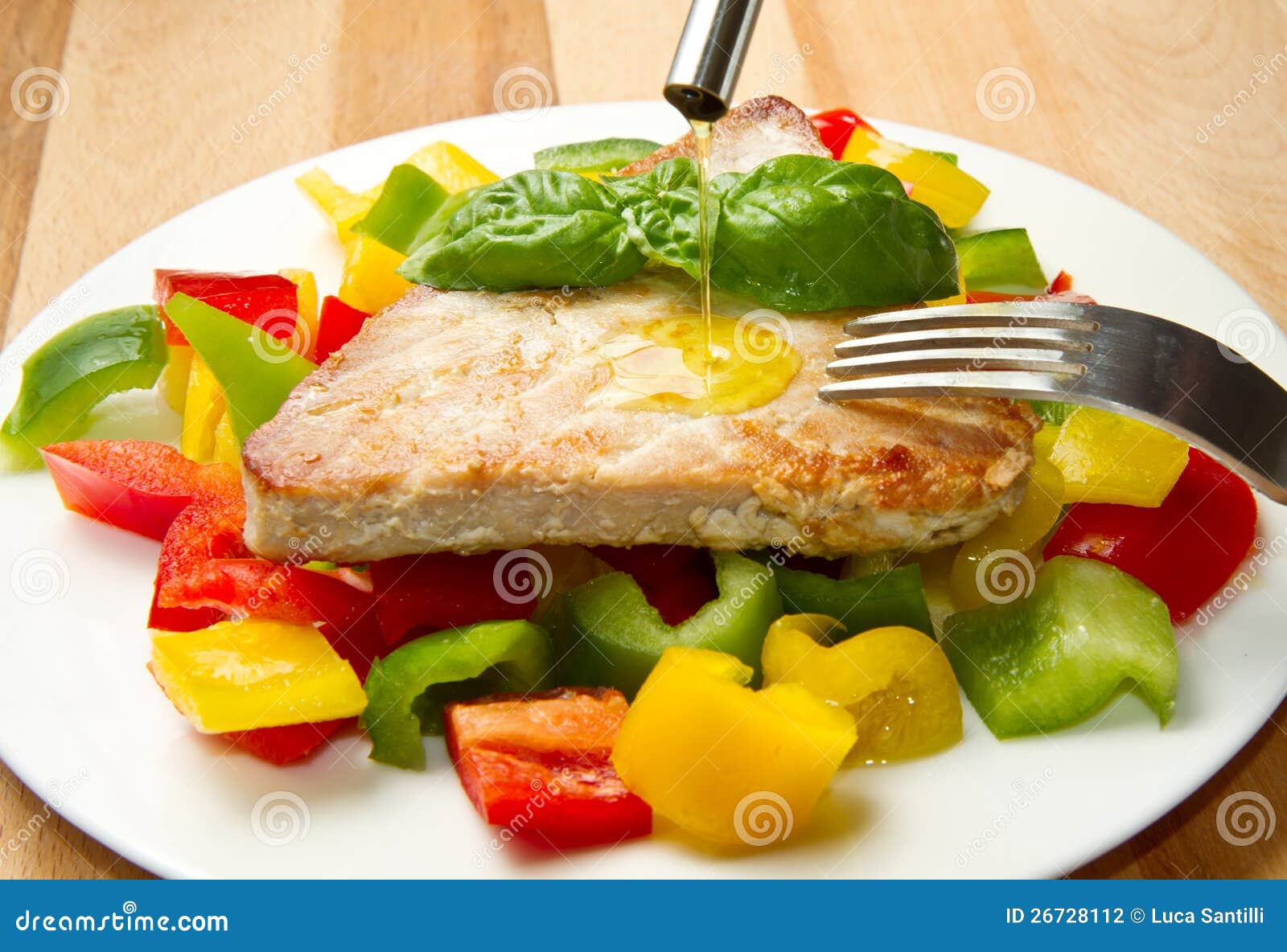 Thon frit photo stock. Image du régime, gourmet, maïs - 26728112