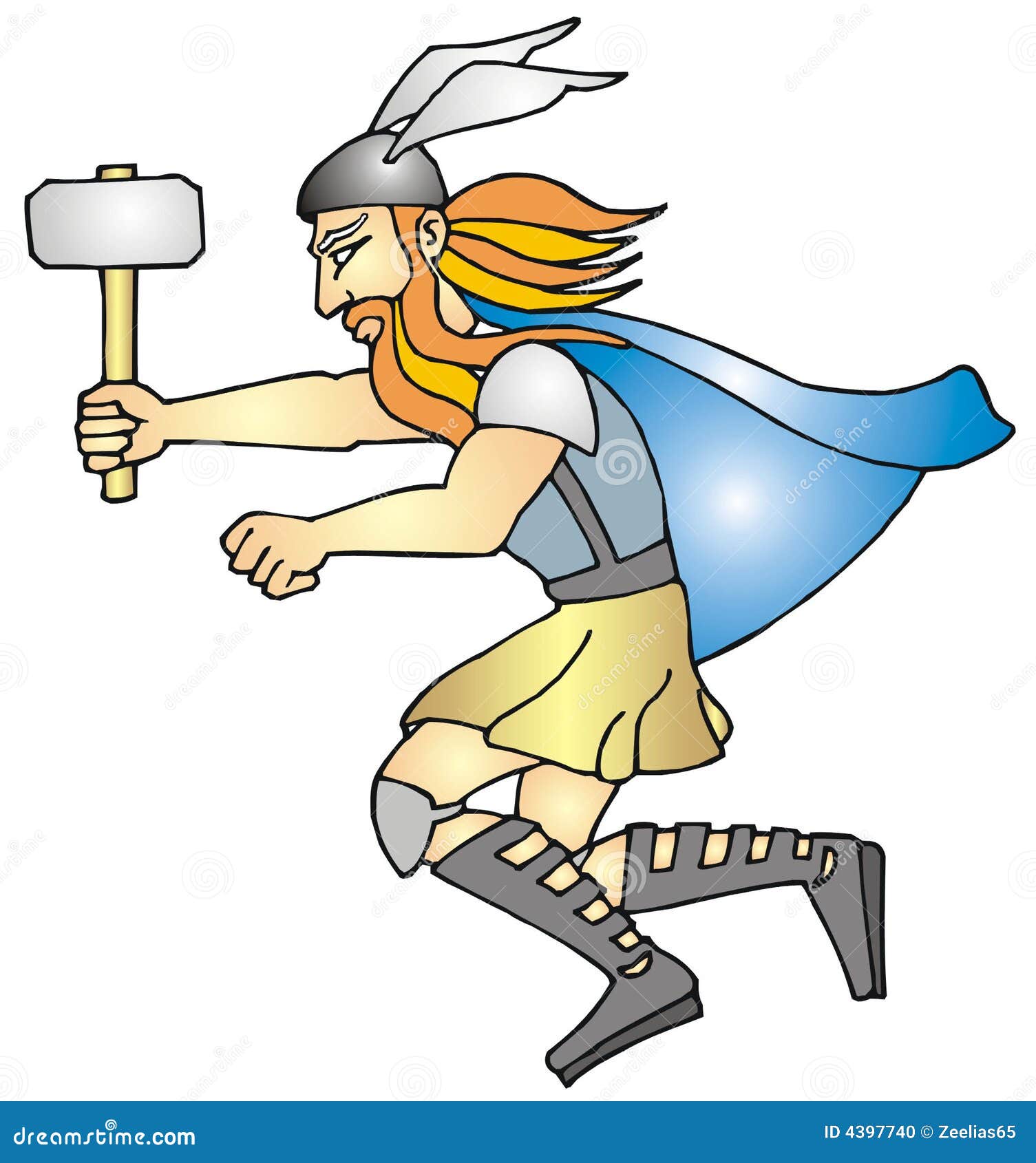 Thor stock vector. Illustration of antique, thunder, violent - 4397740