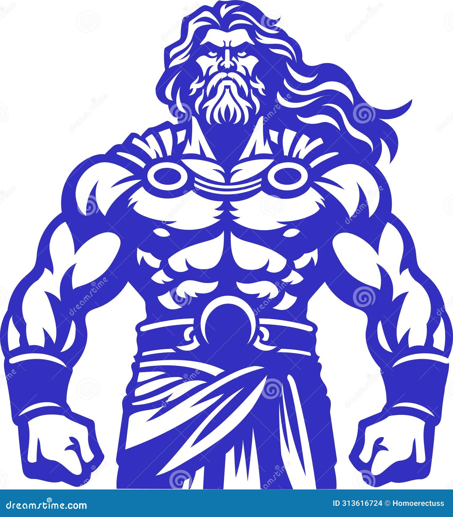 Thor God Of Thunder Logo Vector Illustration | CartoonDealer.com #309855262