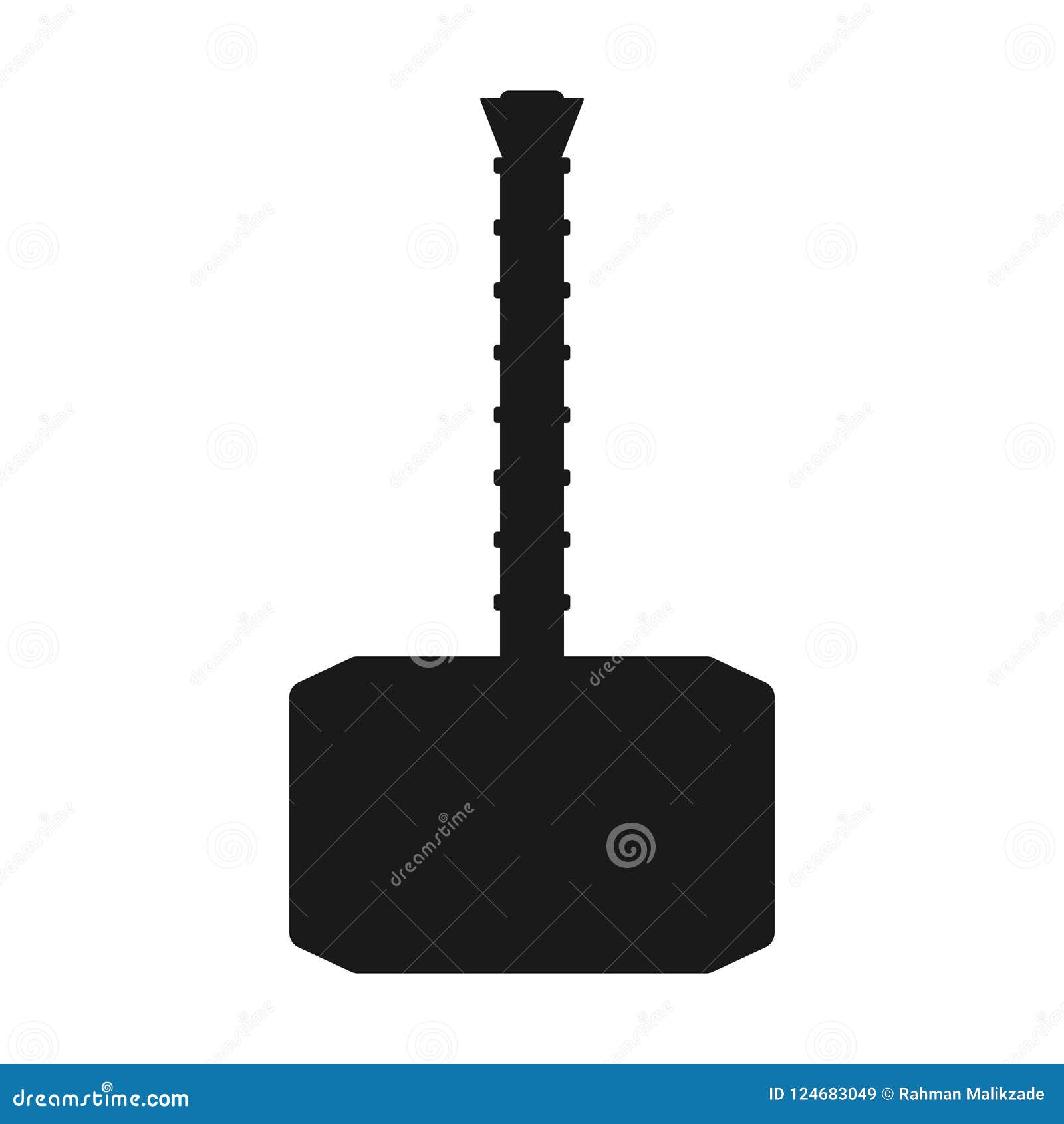 Thor Hammer Icon in Trendy Flat Style Stock Vector - Illustration of ...