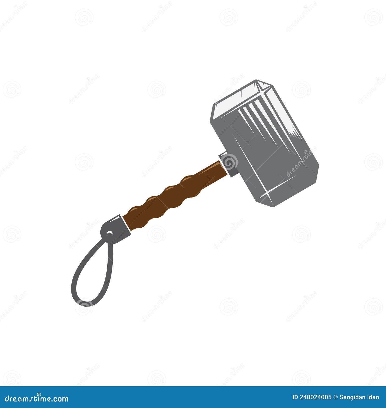 Thor Hammer Icon Vector Illustration Concept Design Stock Vector ...