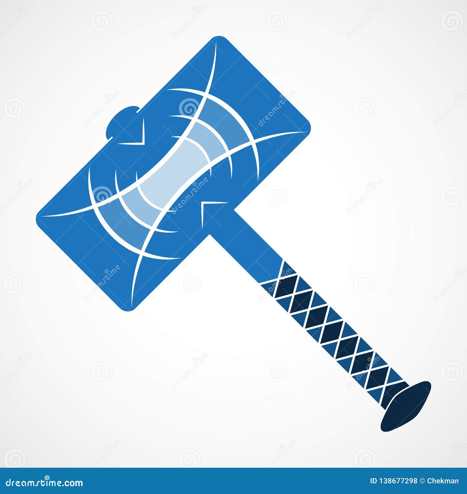 Thor Hammer Icon. Vector Illustration Stock Illustration - Illustration ...