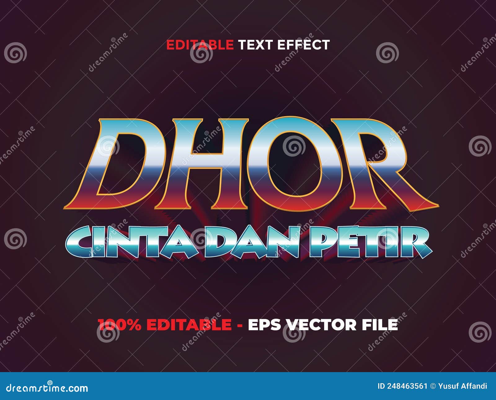 THOR SUPERHERO EDITABLE TEXT EFFECT Stock Vector - Illustration of ...