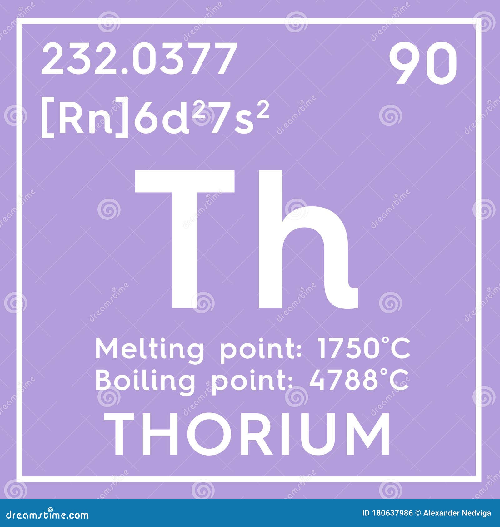 Thorium. Actinoids. Chemical Element of Mendeleev S Periodic Table. 3D ...