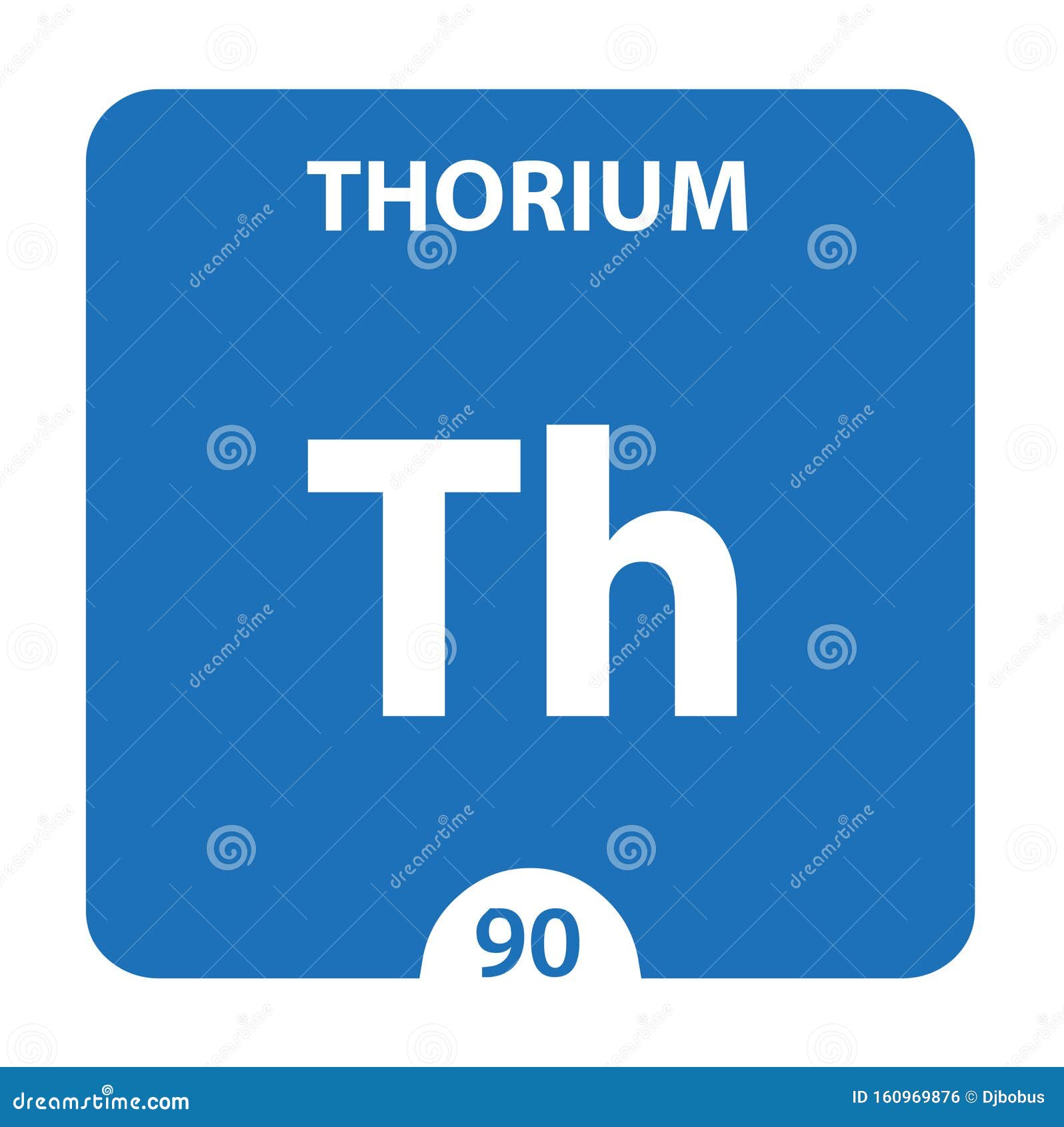 Thorium Chemical 90 Element of Periodic Table. Molecule and ...