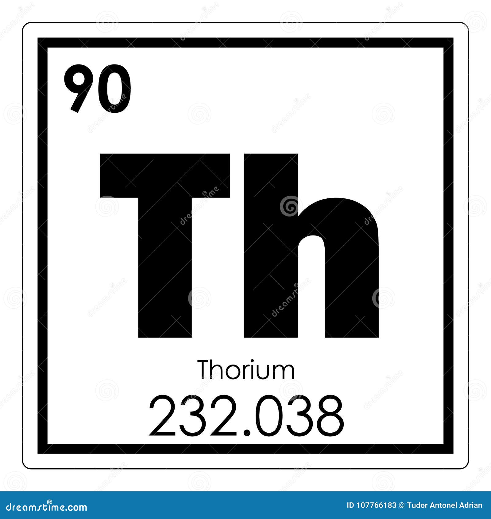 Thorium chemical element stock illustration. Illustration of chemistry ...