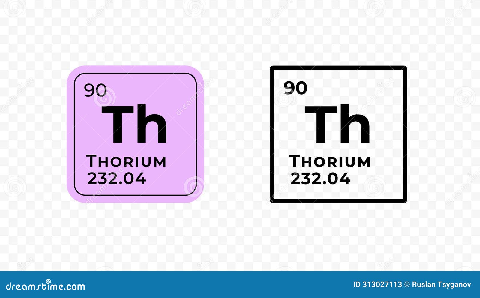 Thorium On Periodic Table Of The Elements, With Element Symbol Th ...