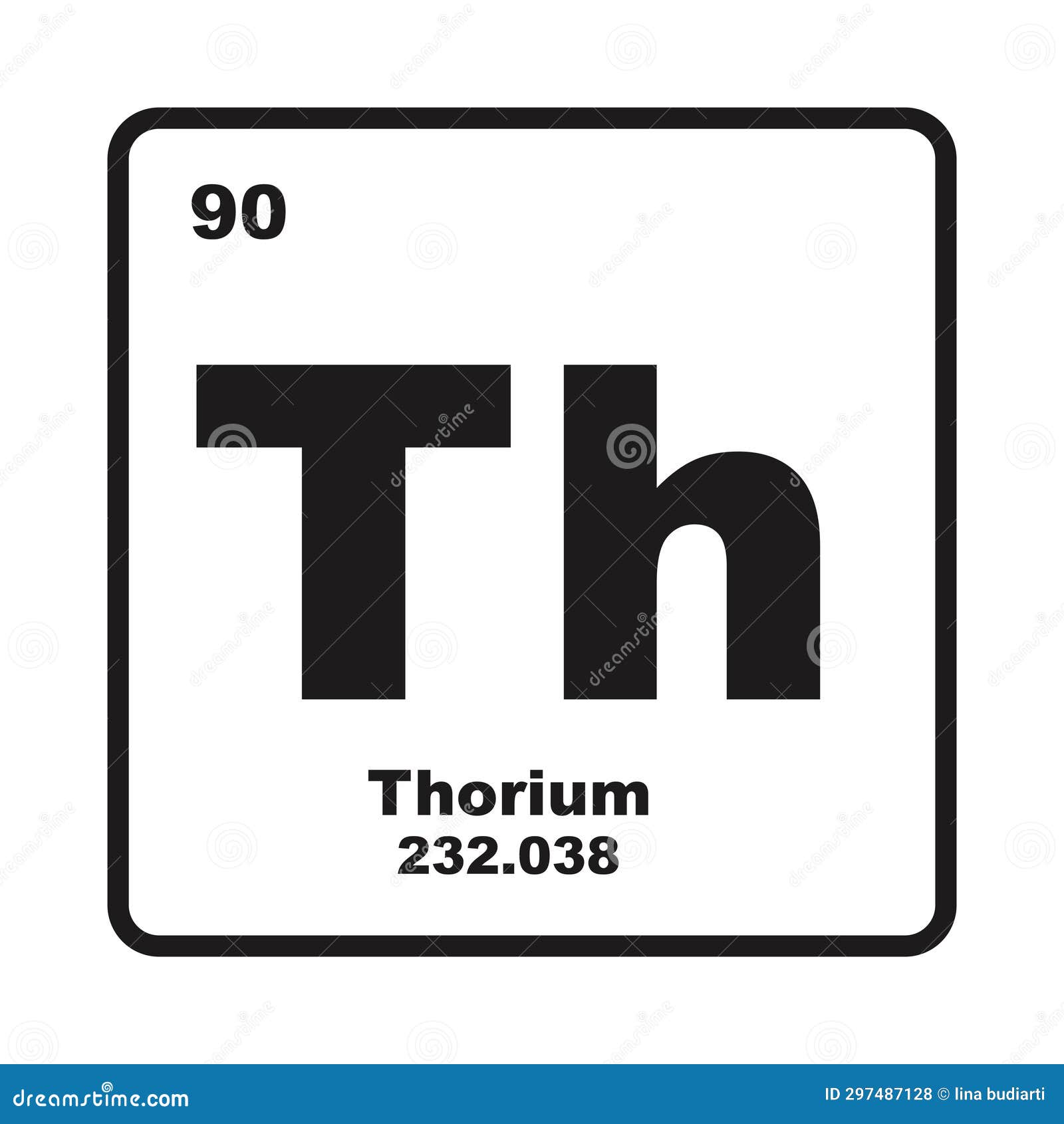 Thorium chemistry icon stock illustration. Illustration of atom - 297487128