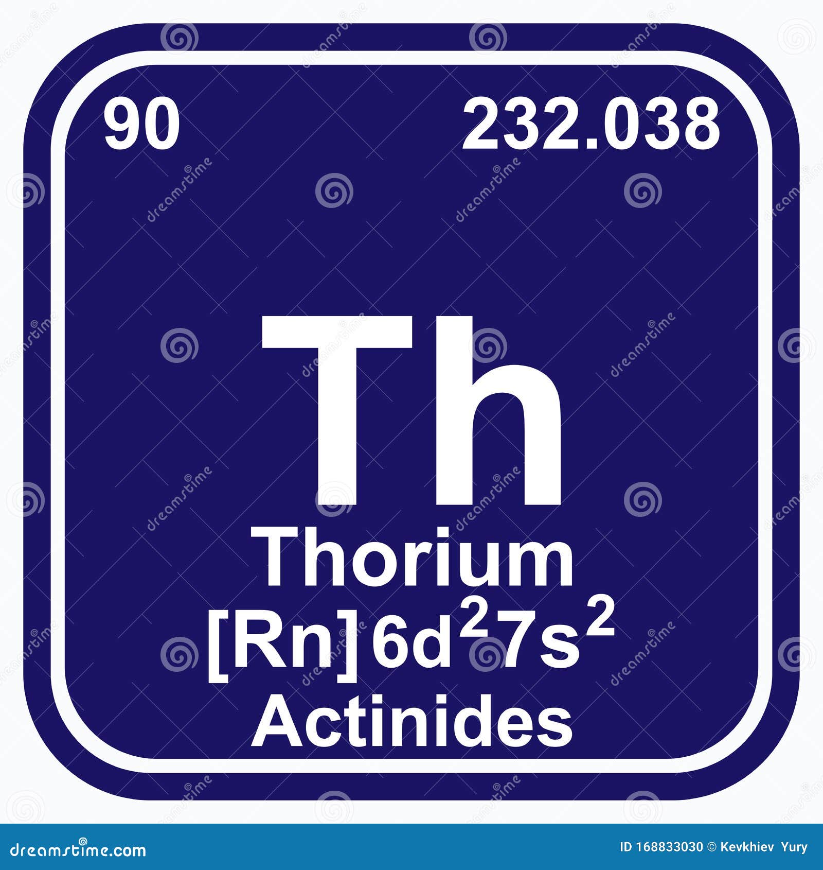Thorium Periodic Table Of The Elements Vector Illustration Eps 10 ...