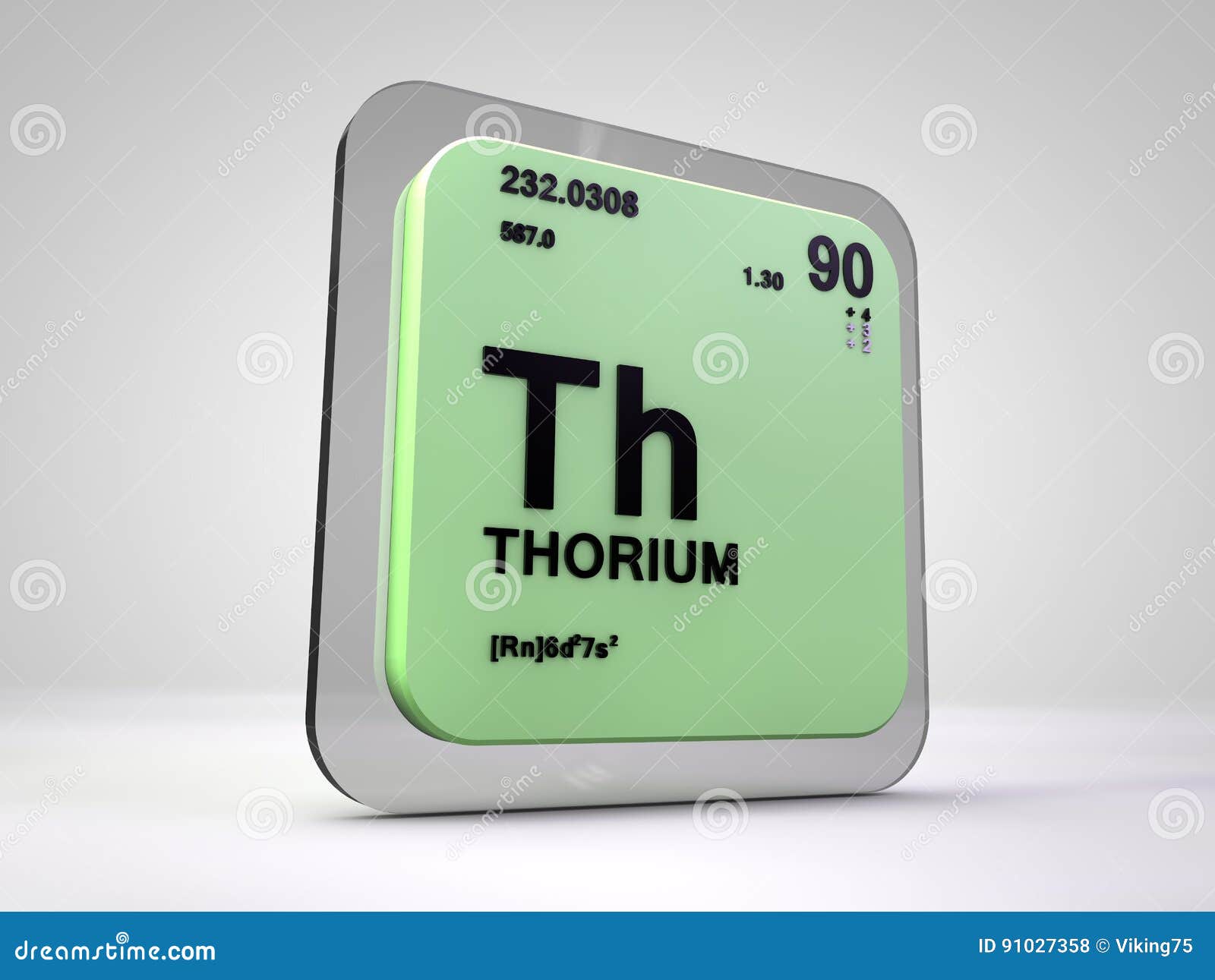 Thorium - Th - Chemical Element Periodic Table Stock Illustration ...