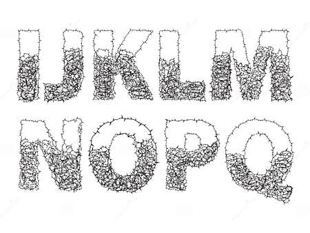 Thorn alphabet part two stock illustration. Illustration of lodgepole ...