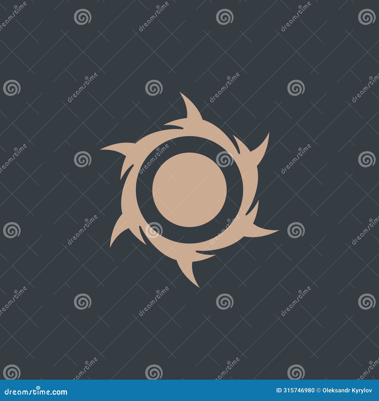 Thorns Circle Crown of Thorns Logo Design. Icon Vector Illustration ...