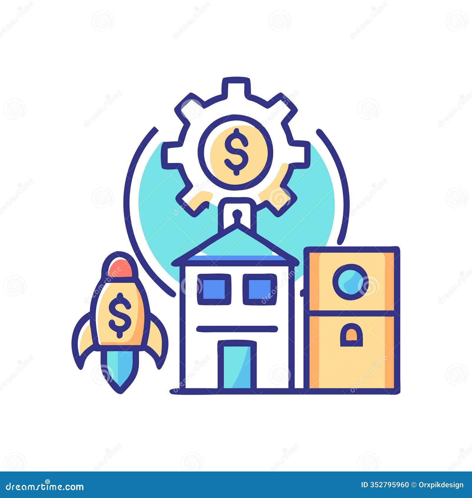 Thorough Business Incubator Program Icon Stock Vector - Illustration of ...