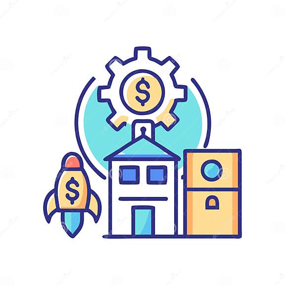 Thorough Business Incubator Program Icon Stock Vector - Illustration of ...