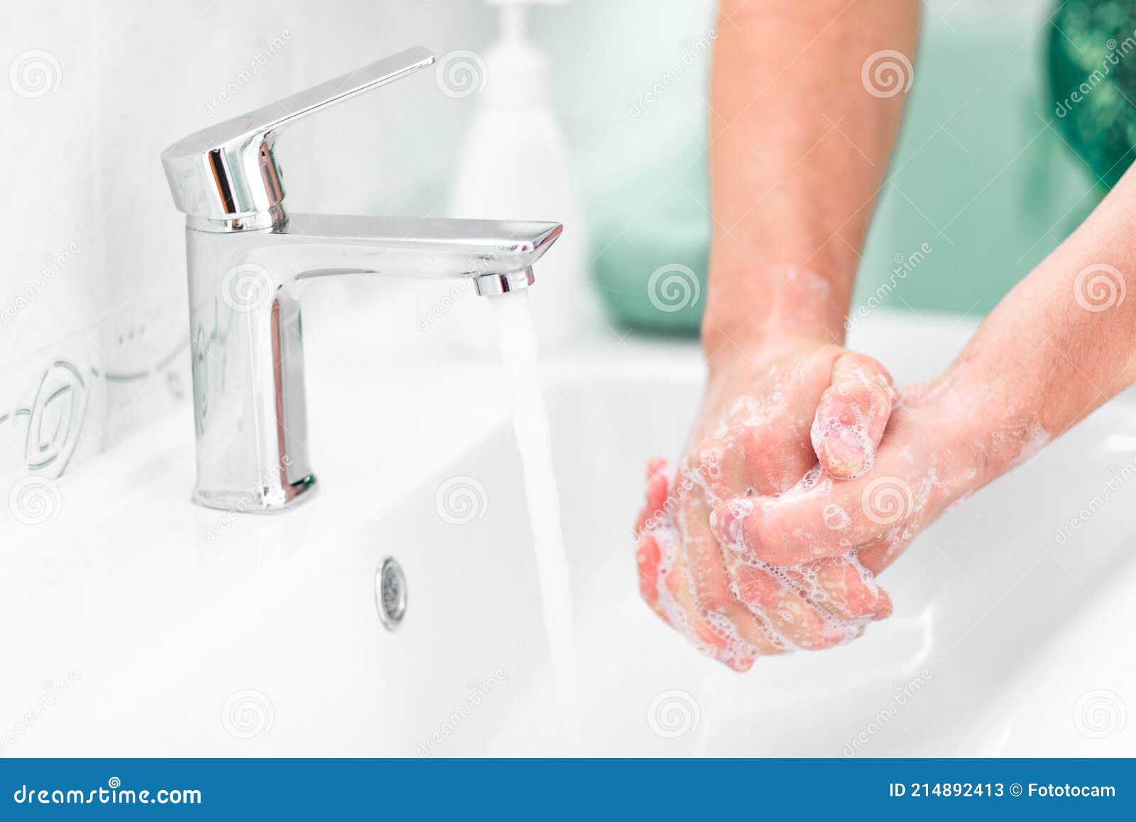 Thorough Hand Washing with Soap and Water To Prevent Coronavirus ...