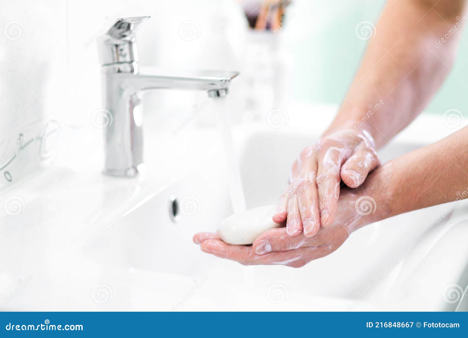 Thorough Hand Washing with Soap and Water To Prevent Coronavirus ...