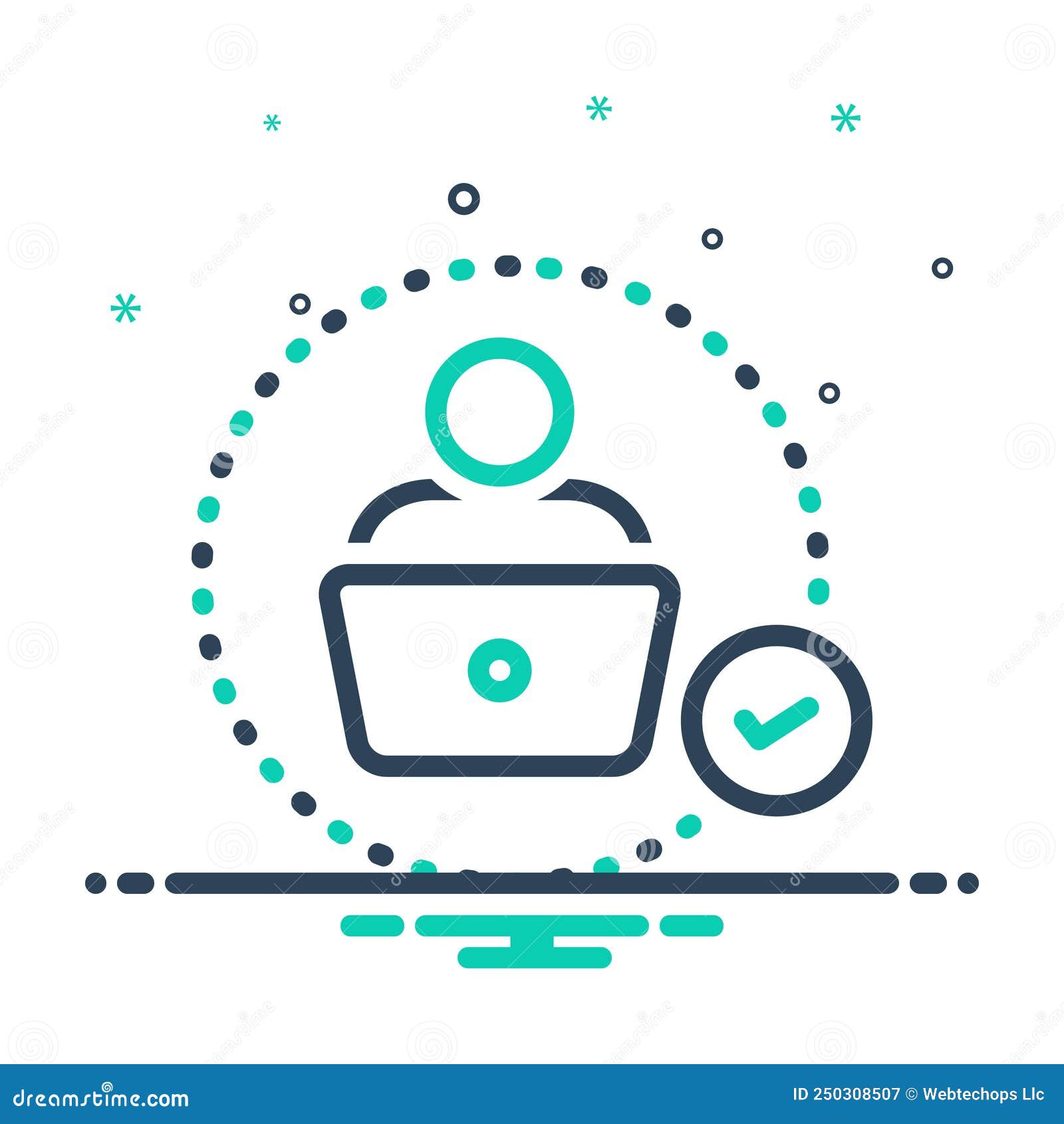 Mix Icon for Thorough, Exhaustive and Job Stock Illustration ...