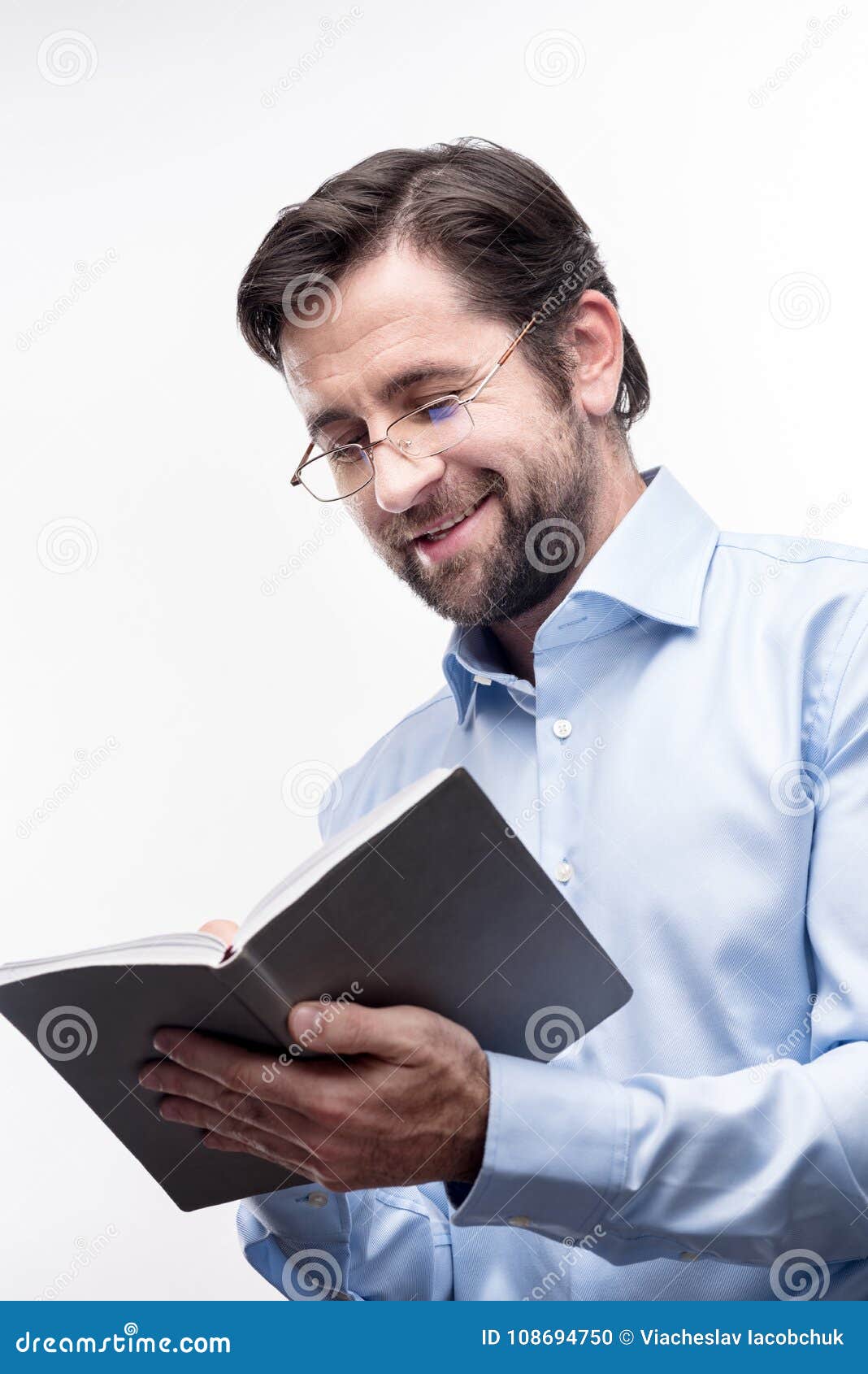 Charming Professor Making Notes in His Planner Stock Photo - Image of ...