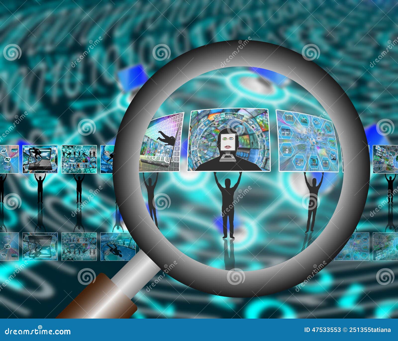 Thorough search stock illustration. Illustration of multimedia - 47533553