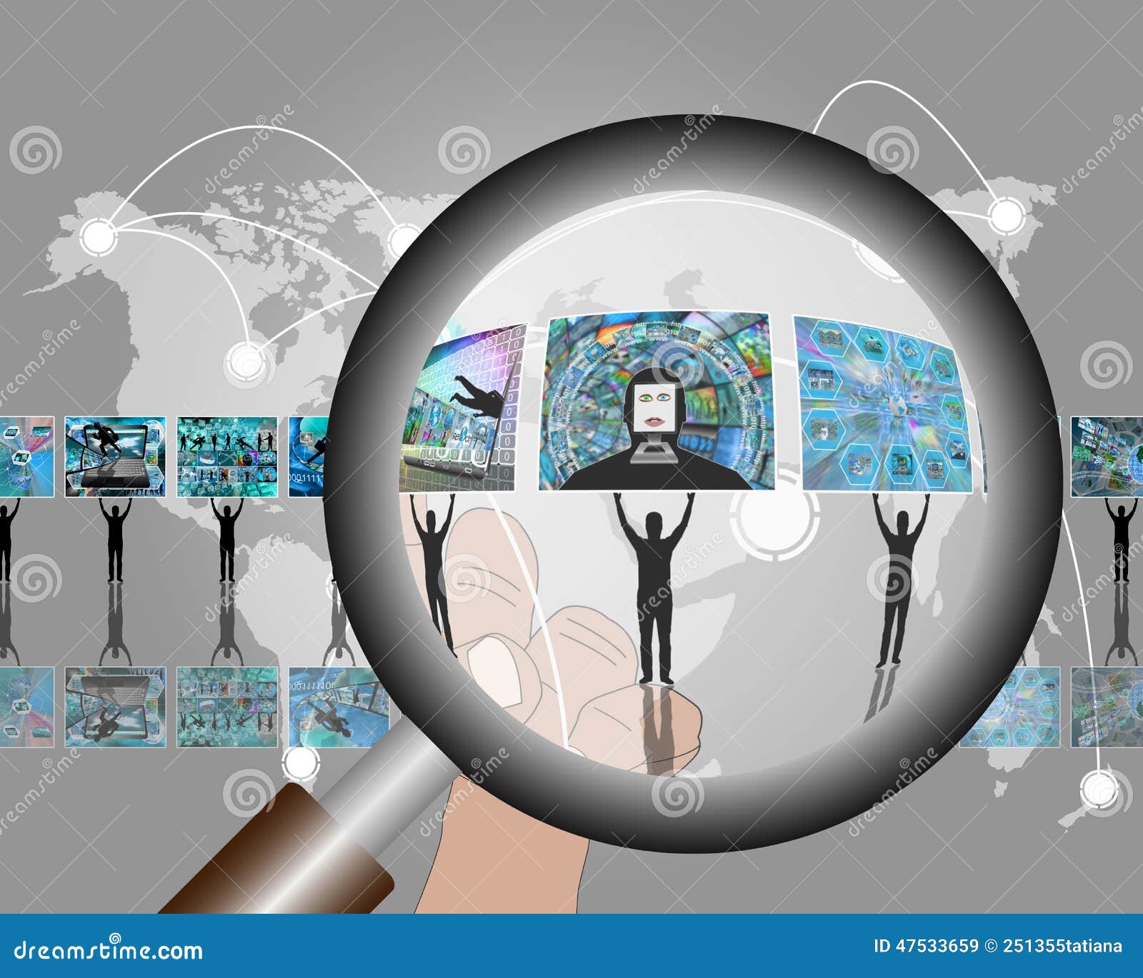 Thorough search stock illustration. Illustration of multimedia - 47533659