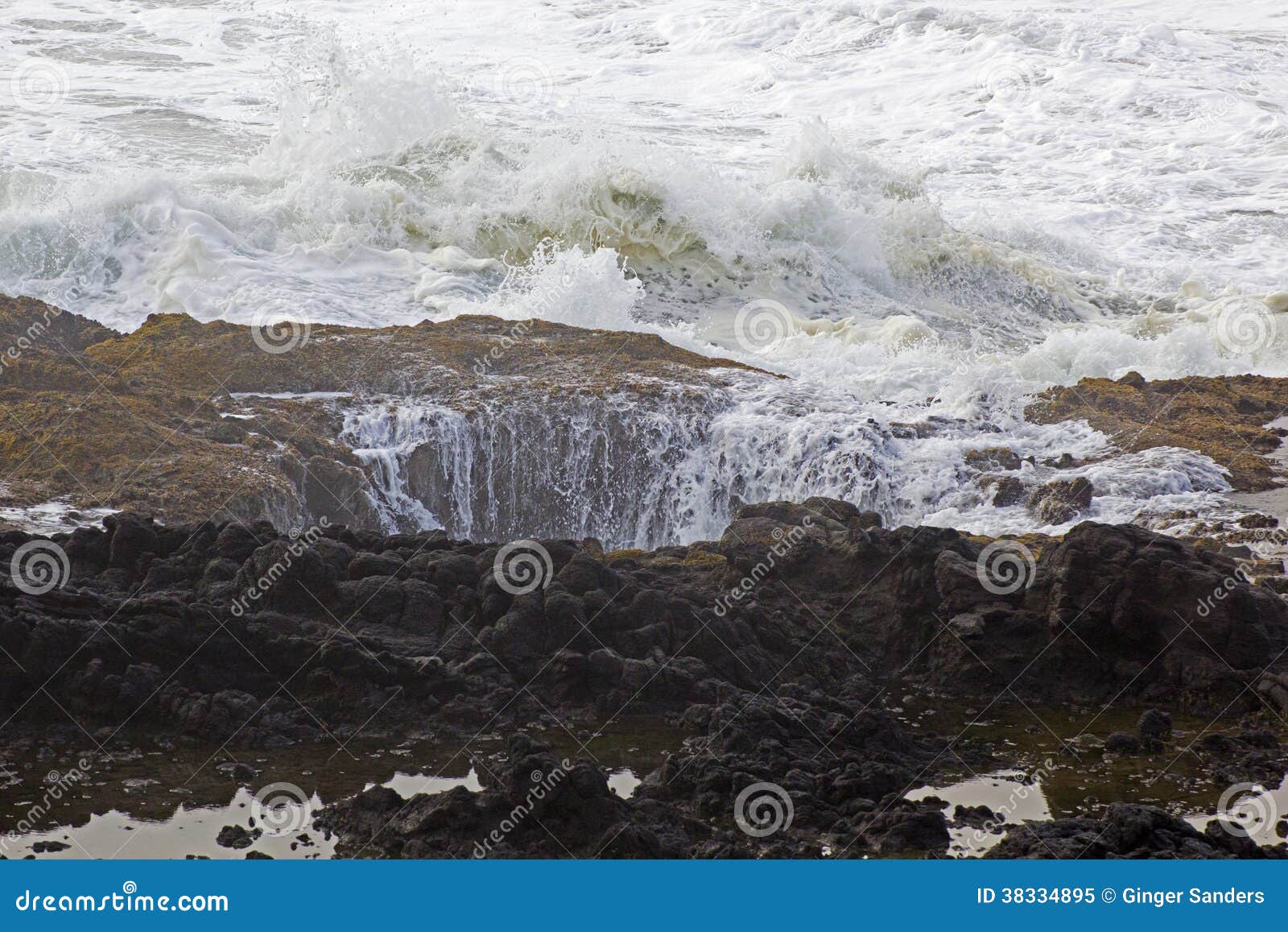 Rock Sink Full Of Clear Water Background Stock Image | CartoonDealer ...