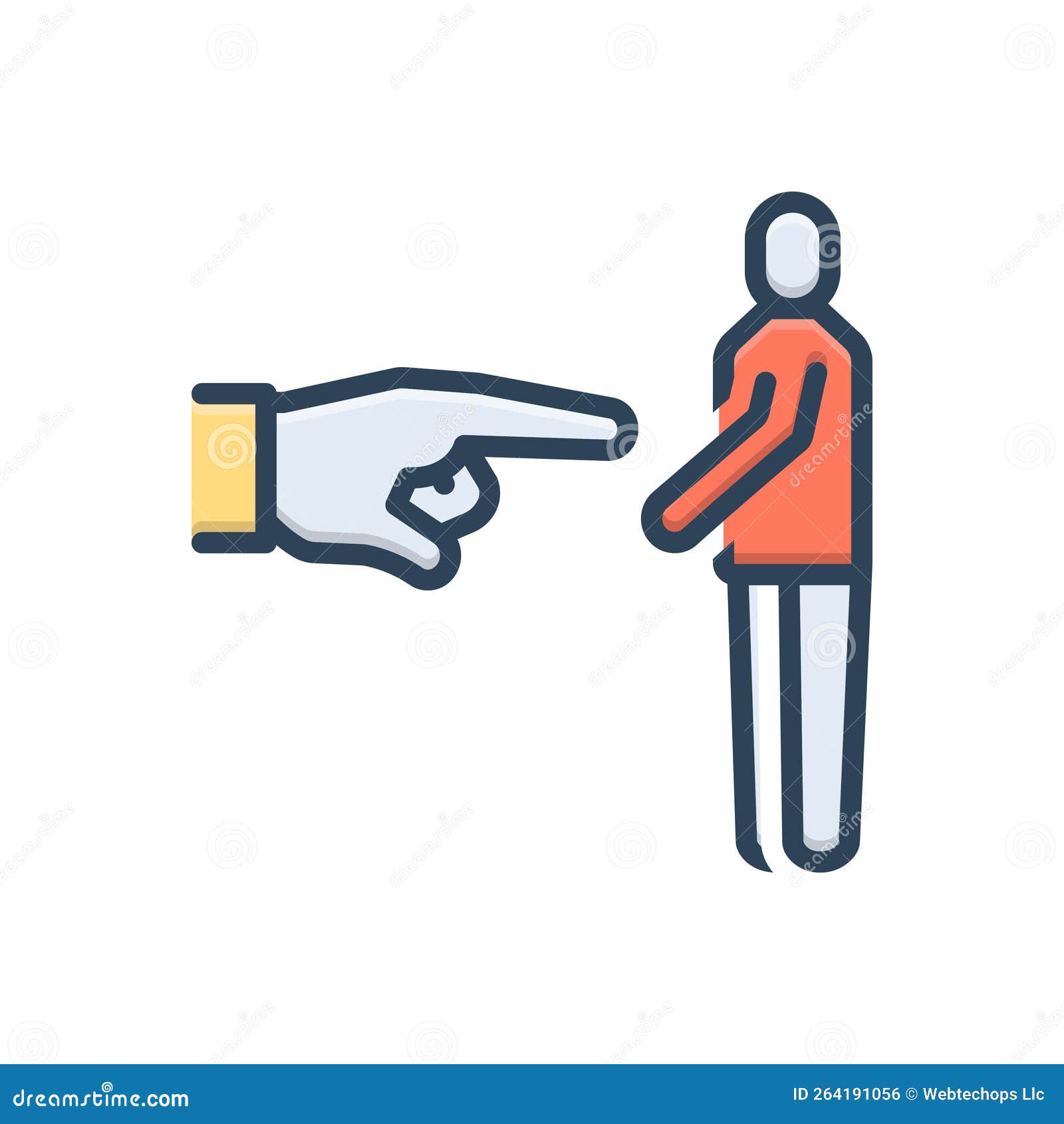 Color Illustration Icon for Thou, You and Point Stock Vector ...