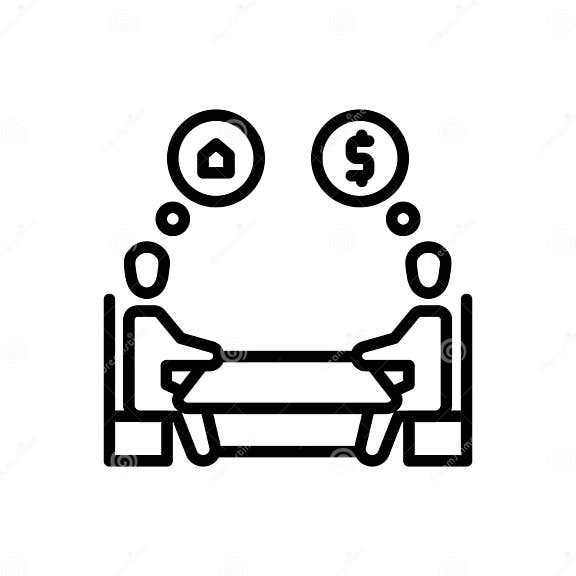 Black Line Icon for Though, Nevertheless and Still Stock Vector ...