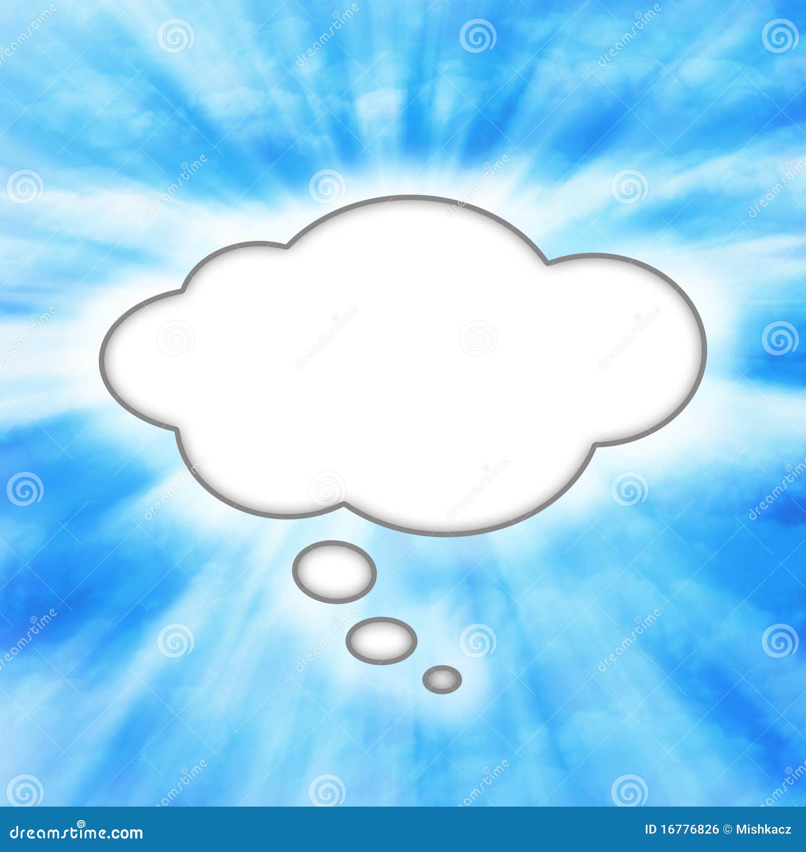 Thought bubble stock illustration. Illustration of blank - 16776826