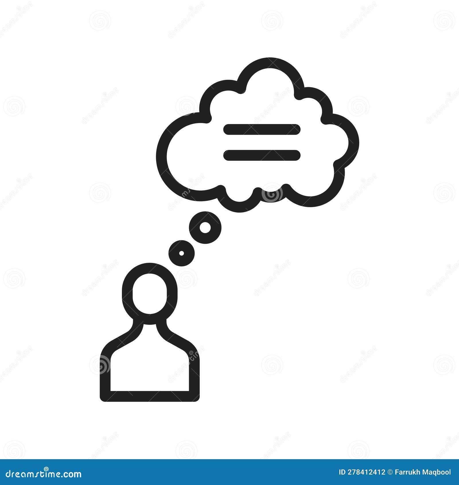 Thought Bubble Icon Vector Image. Stock Vector - Illustration of design ...