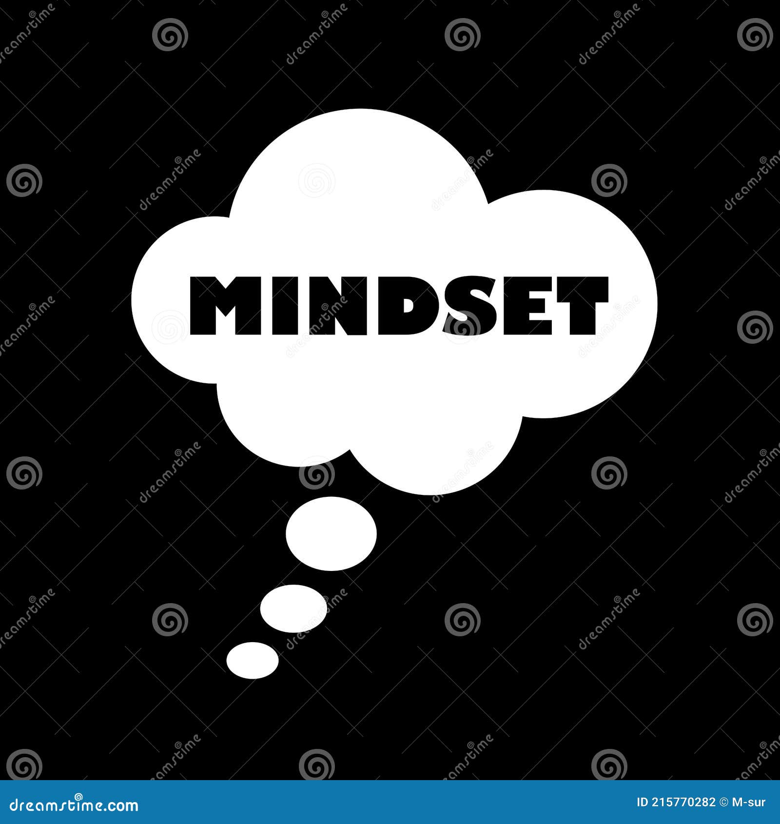 Thought Bubble with Mindset / Mind Set - Mental and Psychological ...