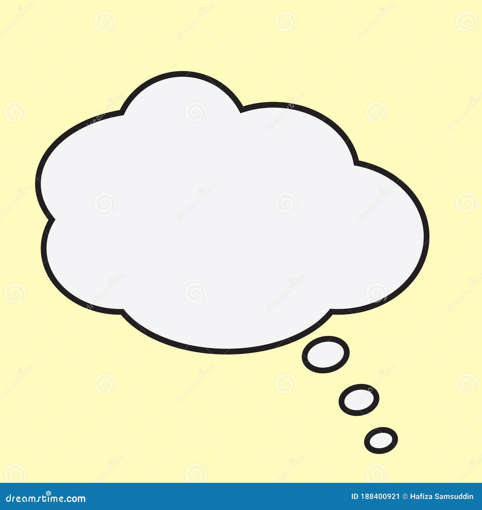 Thought Bubble. Vector Illustration Decorative Design Stock Vector ...