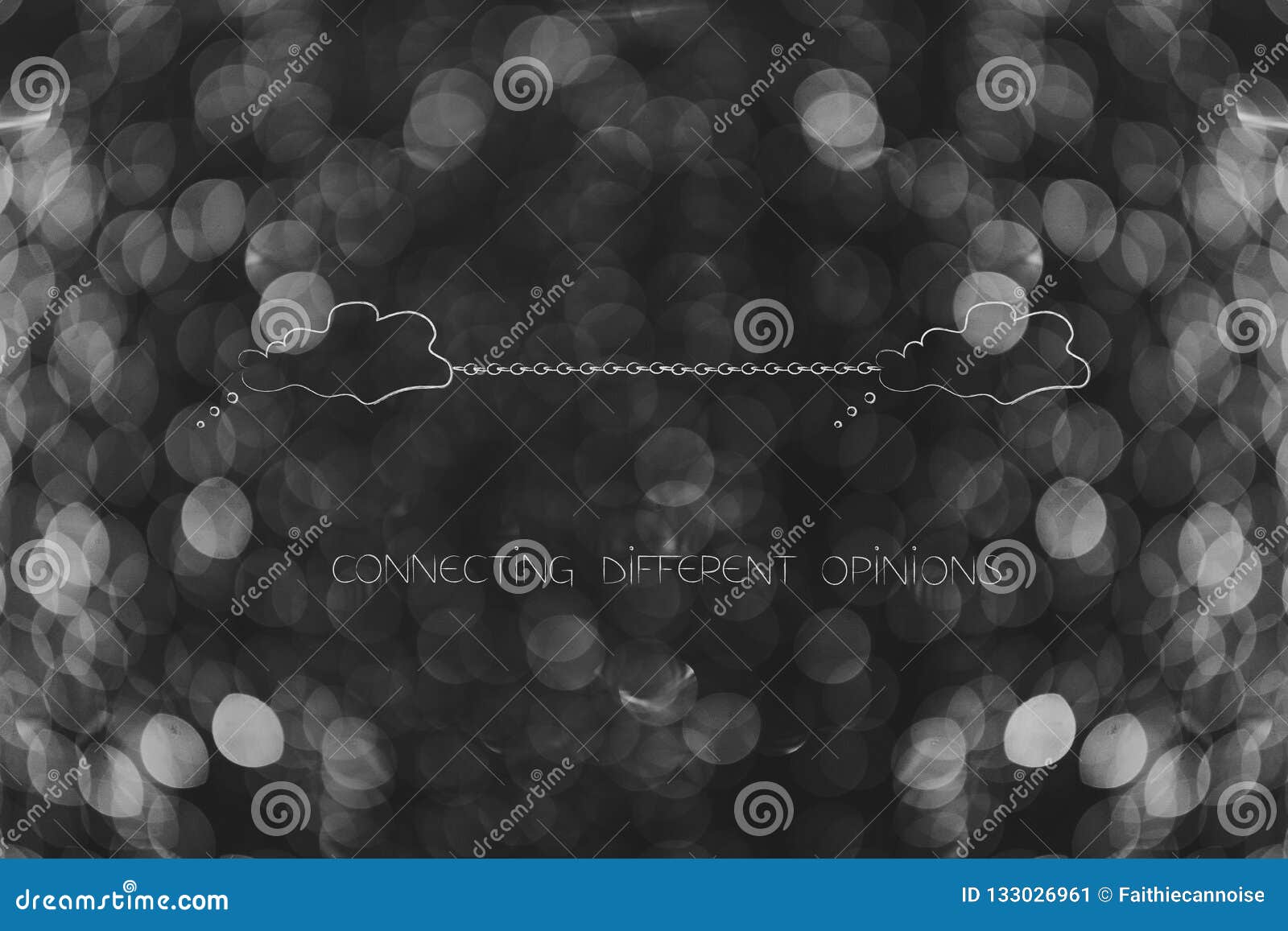 Thought Bubbles Linked To Each Other by Chain Stock Illustration ...