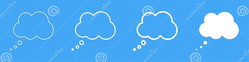 Thought Bubbles. Think. Empty Thought Cloud. Vector Illustration Stock ...