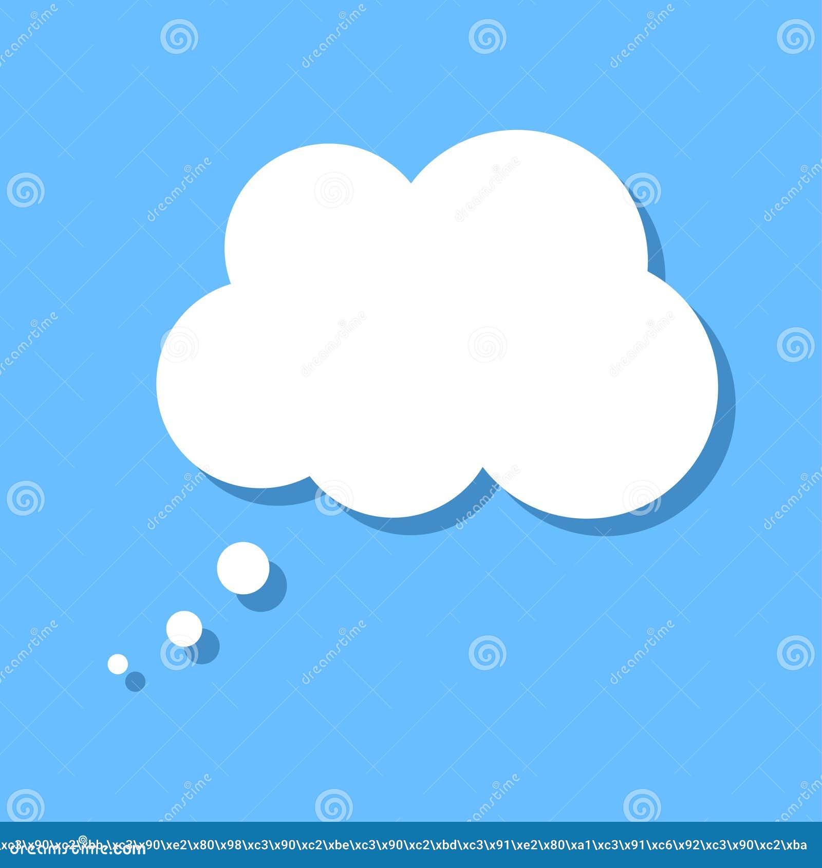 Thought Bubbles. Think. Empty Thought Cloud. Vector Illustration Stock ...