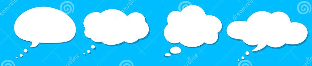 Thought Bubbles. Think. Empty Thought Cloud Stock Vector - Illustration ...