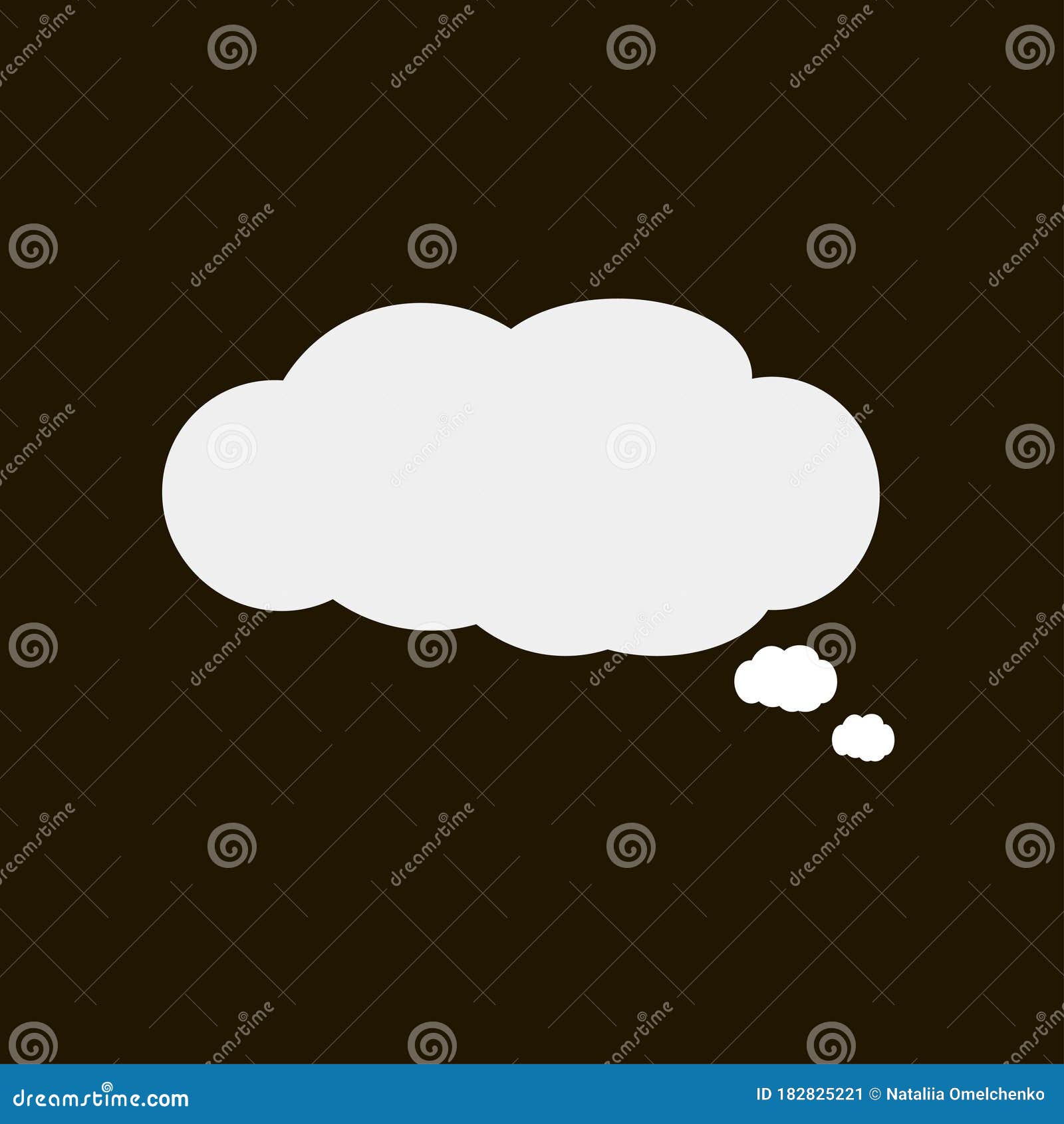 Thought Cloud Icon. Vector Illustration Stock Illustration ...