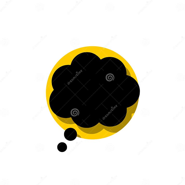Thought Cloud Sign, Icon, Logo Stock Illustration - Illustration of ...