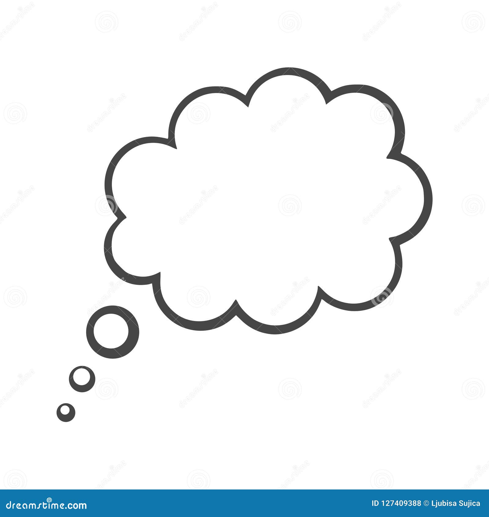 Thought Cloud And Thinking Speech Bubble Balloon Royalty-Free Stock ...