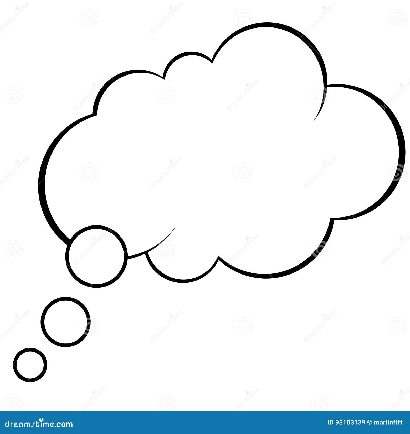 Thought Comic Bubble Vector Stock Vector - Illustration of night, cloud ...