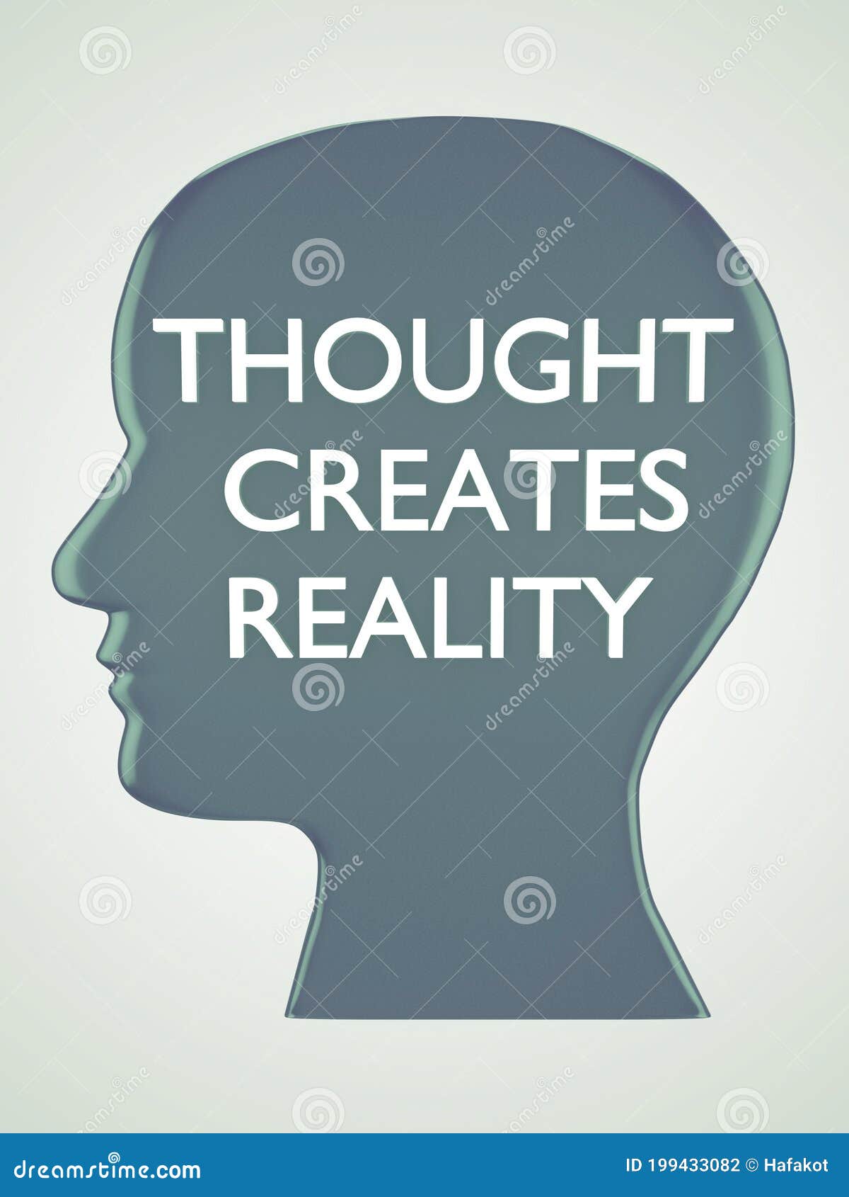 THOUGHT CREATES REALITY Concept Stock Illustration - Illustration of ...