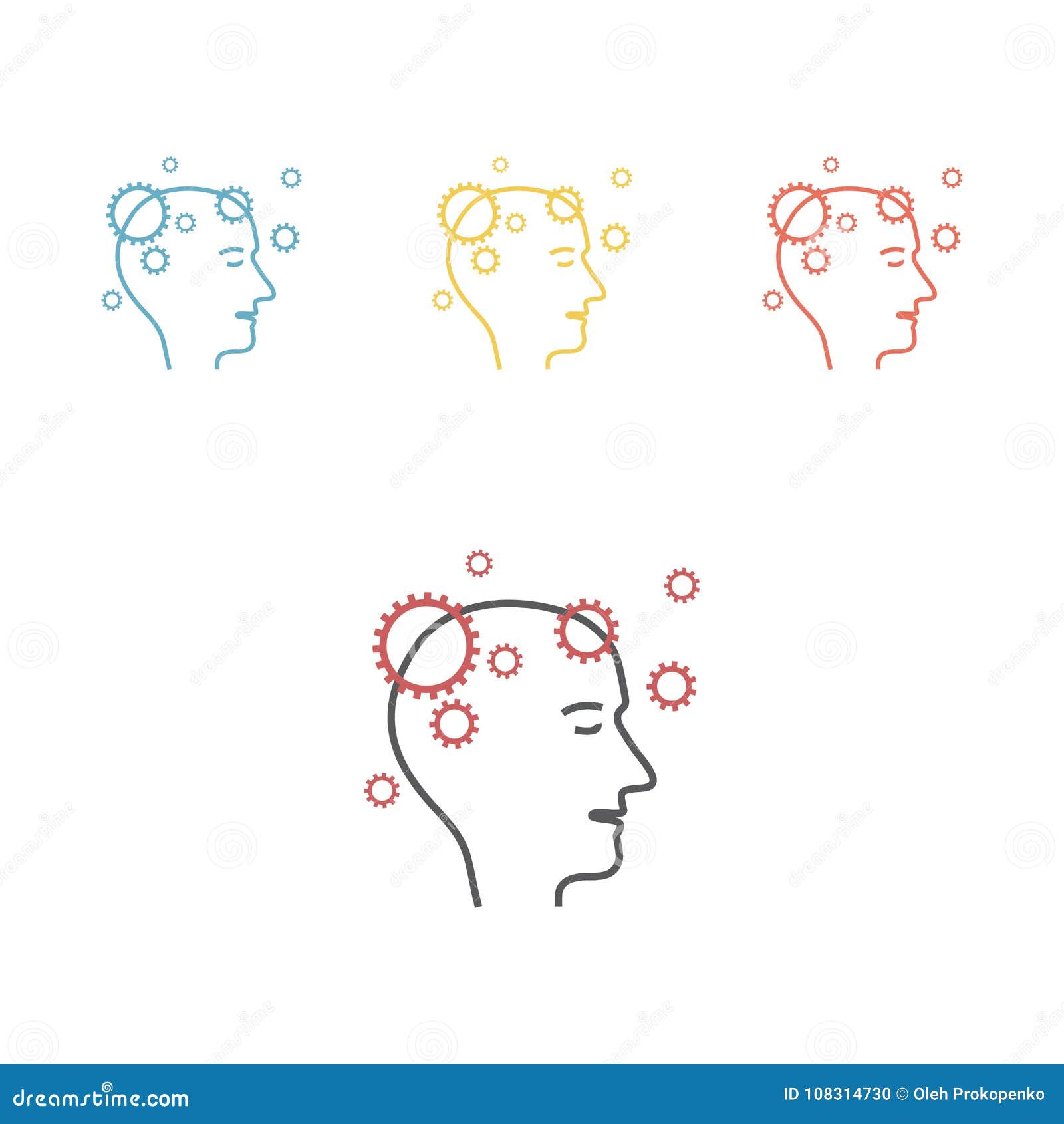 Thought Disorder. Vector Icon. Stock Vector - Illustration of puzzled ...