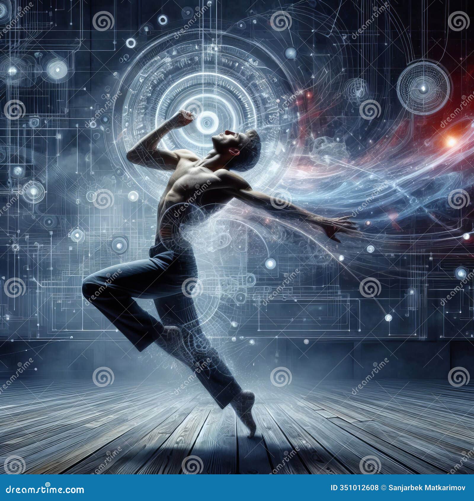 Thought Driven Twist the Man S Movements are Controlled by the V Stock ...