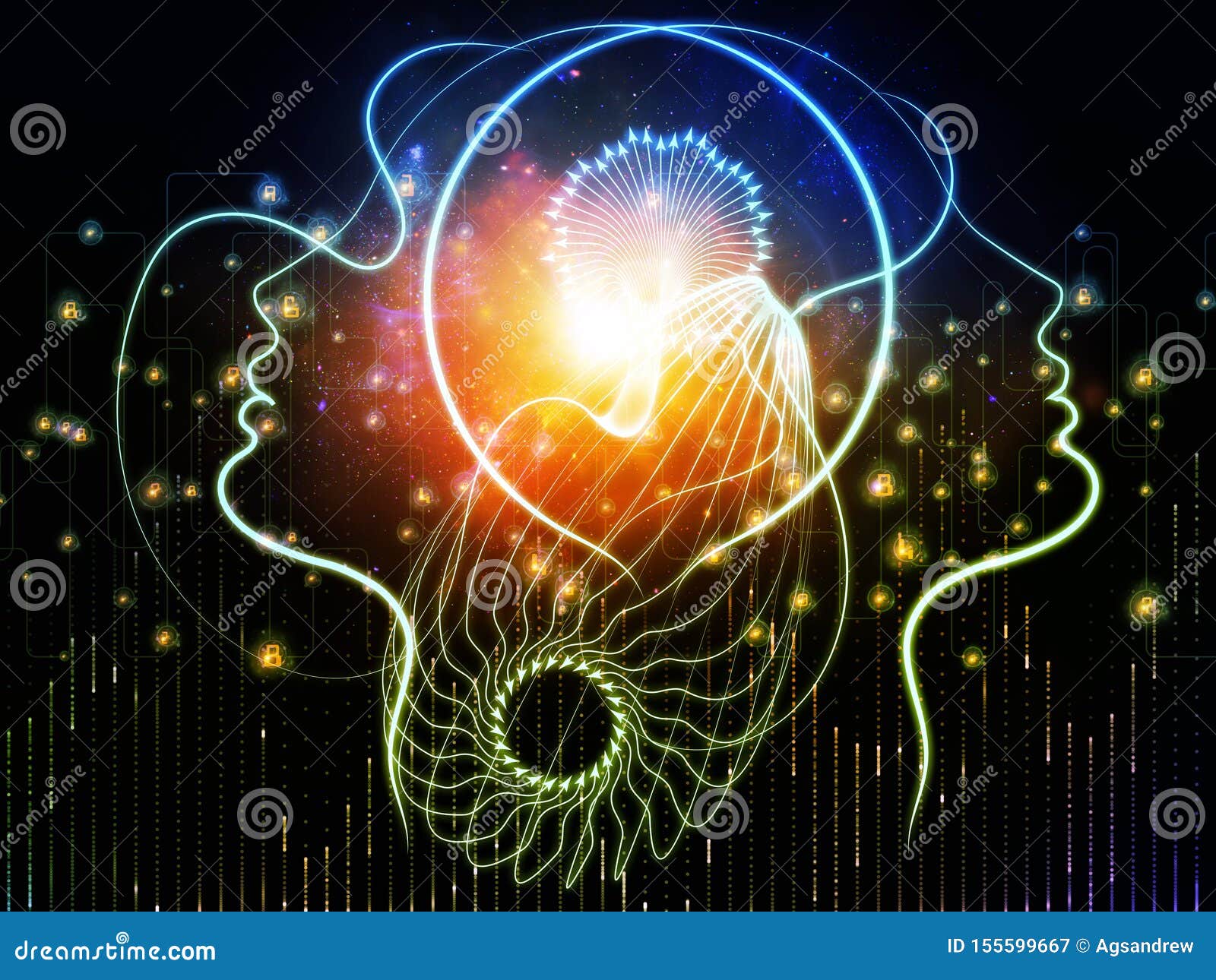 Thought Exchange stock illustration. Illustration of individual - 155599667