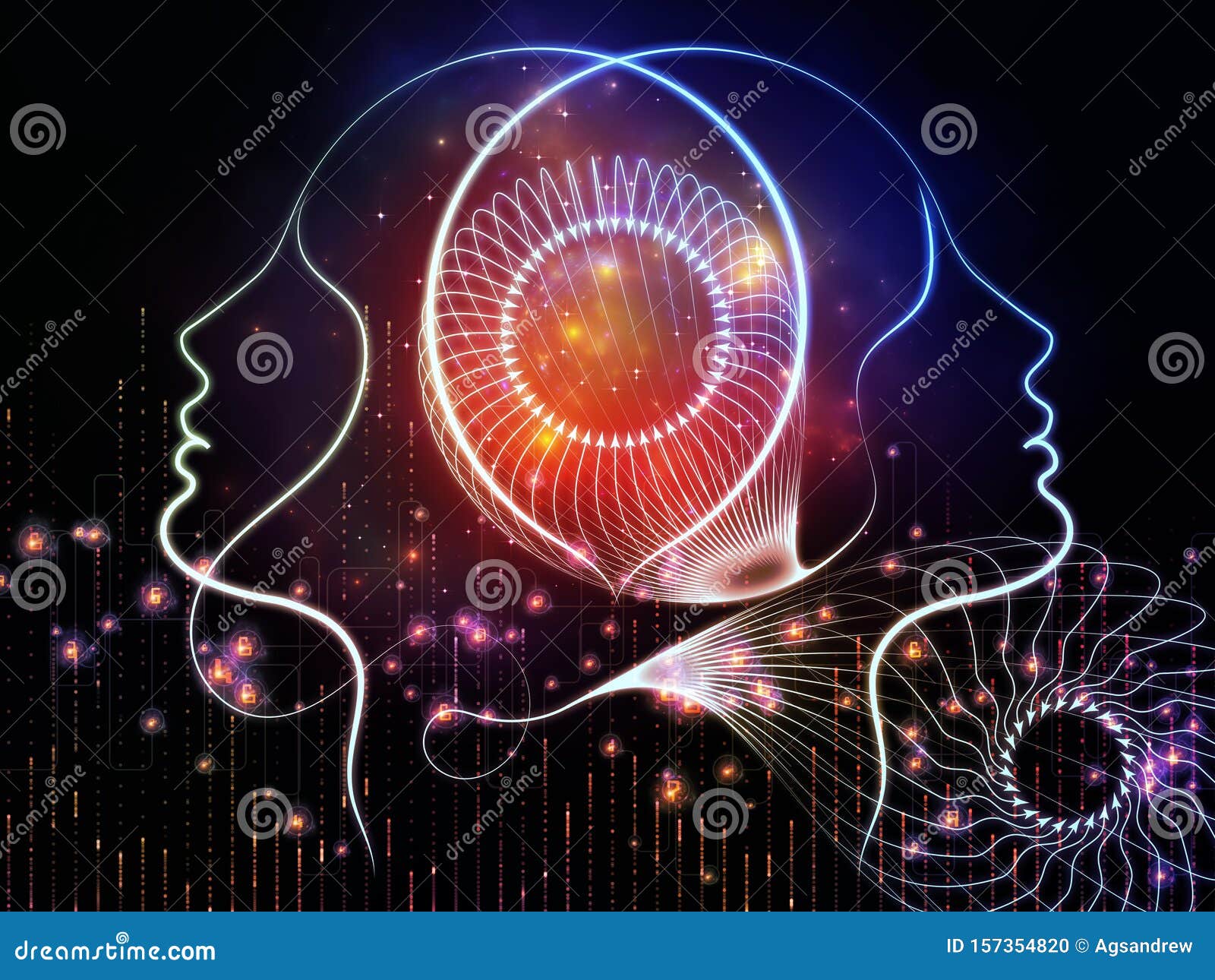 Thought Exchange stock illustration. Illustration of creativity - 157354820